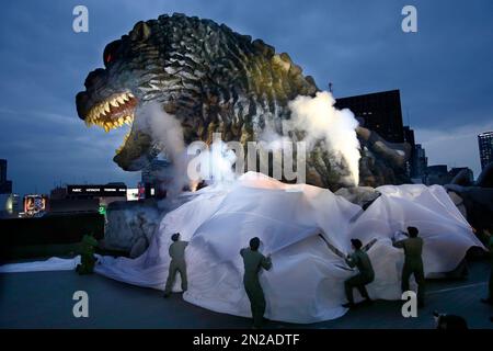 Godzilla's head is unveiled as the irradiated monster was appointed ...