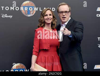 Elizabeth Canney, left, and director Brad Bird arrive at the world ...
