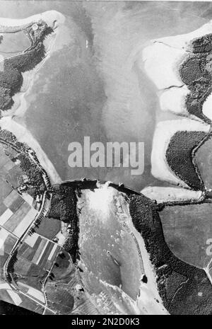 MOHNE DAM, Germany. RAF reconnaissance photo prior to the raid in May ...