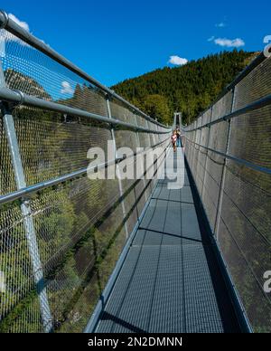The Highline 179 in Reutte, Tyrol, Austria. It is one of the longest ...