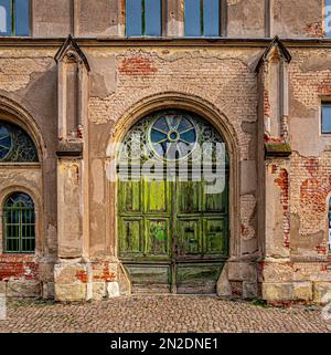 Gates and windows at the Ducal Stables in Altenburg, Thuringia, Germany ...