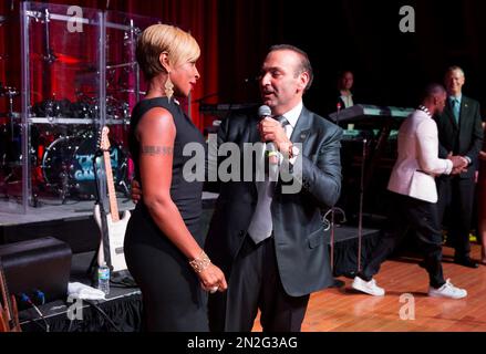 Mary J. Blige and Restaurateur Nick Varano attend the STRIP by Strega ...