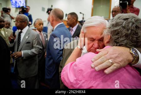 North Charleston Mayor Keith Summey arrives with his wife Judge Deborah ...