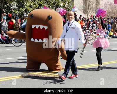 IMAGE DISTRIBUTED FOR NHK WORLD TV - NHK World mascot Domo poses with ...