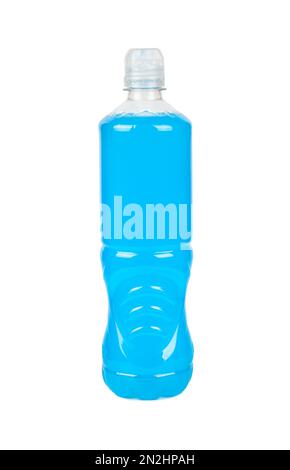 the blue energy drink in plastic bottle Stock Photo - Alamy