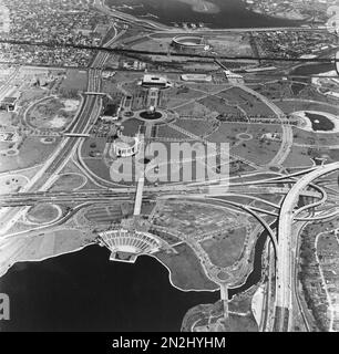 Unisphere with New York State Pavilion Observation Towers at Flushing ...