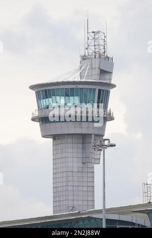 Air traffic control tower of Ataturk Airport in Istanbul City, Turkiye ...