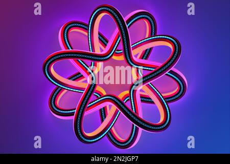 3D illustration of a colorful node. Fantastic shape .Simple geometric ...