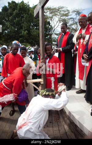 Head of the Catholic Church in Kenya, Cardinal John Njue, top center ...