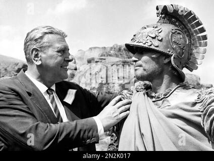 Otto Skorzeny, left, a former S.S Colonel now living in Madrid, Spain ...