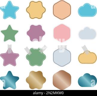 Badge label icon. Simple illustration of badge label vector icons set ...