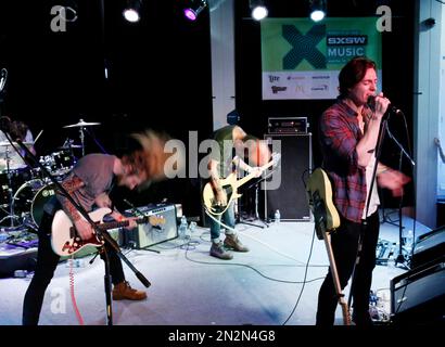 Andy Tongren, lead singer, of Rising Young Sons is seen on the ...
