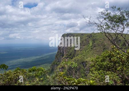 Araca mountain, a tepui in the remote Serra do Araca State Park, Guiana ...