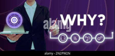 Conceptual display Why. Business idea Asking for what reason and ...