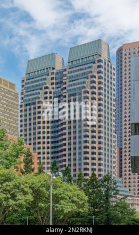 Boston Financial District: Twin-crowned 125 High Street is part of a ...