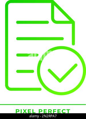 Document pixel perfect gradient linear ui icon Stock Vector Image & Art - Alamy