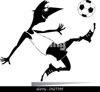 Soccer player kicks the ball Logo Template Icon Illustration Brand ...