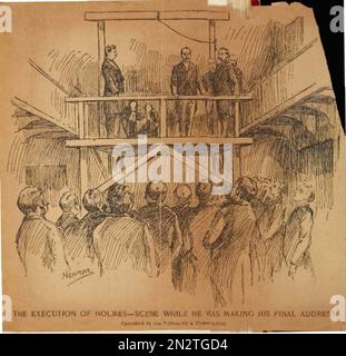 Execution of H H Holmes (Philadelphia Moyamensing Prison 1896 Stock ...