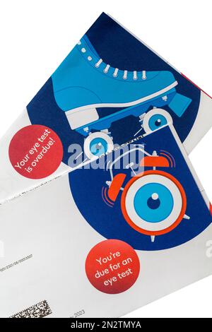 Eye test reminder letter from Boots Opticians Stock Photo - Alamy