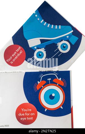 Eye test reminder letter from Boots Opticians Stock Photo - Alamy
