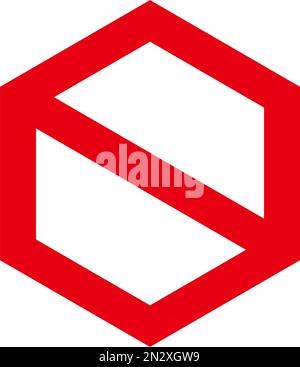 Hexagonal prohibition sign. No symbol, do not sign, backslash symbol ...
