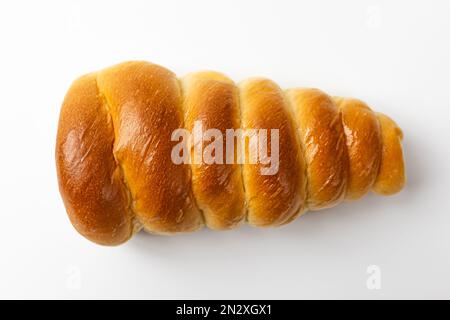 Bread with Chocolate Cream. cone shaped bread. sweet and soft dessert ...