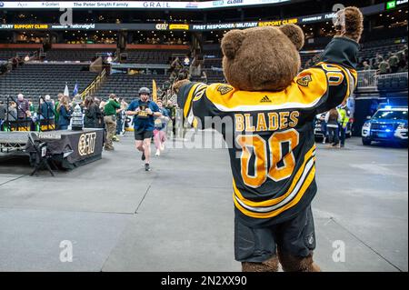 Boston Bruins mascot Blades encouraging participants at the 7th Annual ...
