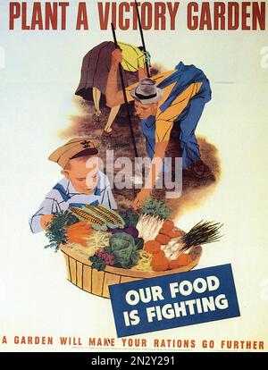 Vintage WW2 VICTORY GARDEN Propaganda Homeland Food growing producing ...