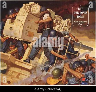 1944 War Bonds-WW2 - World War II - U.S propaganda Poster Stock Photo ...