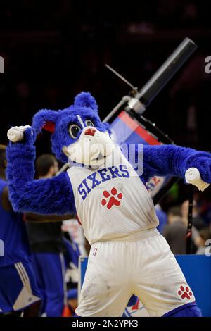 Indiana Pacers mascot during an NBA basketball game in Indianapolis ...