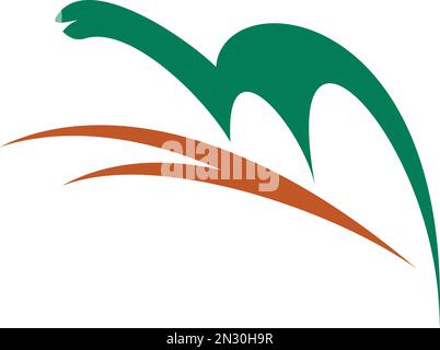 illustration of brachiosaurus Dinosaurs logo vector Stock Vector Image ...