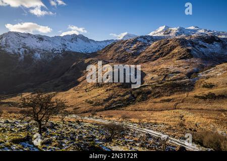 Mount Snowdon and the Llanberis Pass from Dinorwic Slate Quarry ...