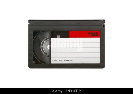 Vintage analog VHS video camera on a white background. home video ...