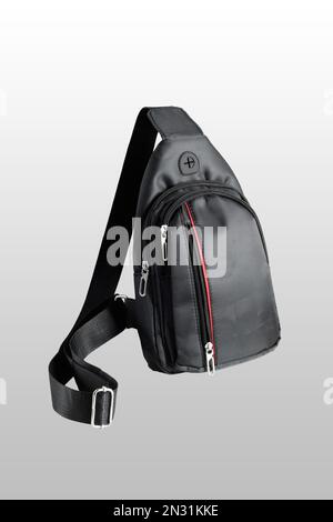 Shoulder bag men's triangular. Close-up. Isolated on white background ...