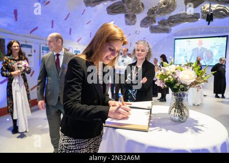 Princess Beatrice during a visit to the the research lab at the Centre ...