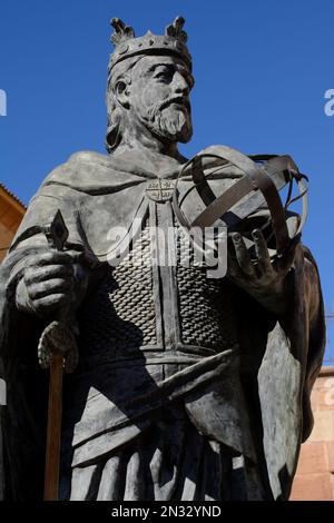 Spain, Leon. Statue of King Alfonso IX, King of Leon 1188-1230 Stock ...