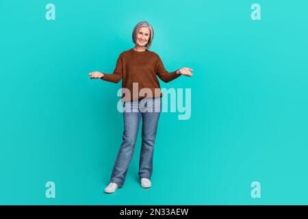 Portrait of cheerful satisfied lady raise fists up enjoy dancing ...
