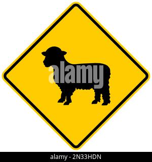 Sheep warning sign Stock Photo - Alamy