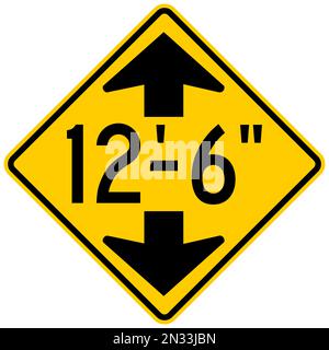 Low clearance warning sign Stock Photo - Alamy