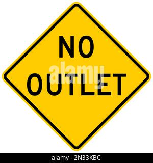 No outlet warning sign Stock Photo - Alamy