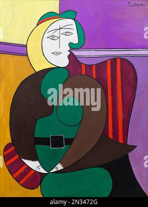 The Red Armchair, 1931, by Pablo Picasso. 1881-1973. The famous Art ...