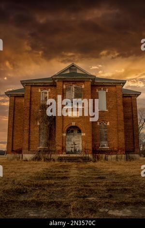 haunted school building indiana Stock Photo - Alamy