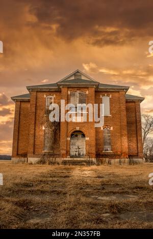 haunted school building indiana Stock Photo - Alamy