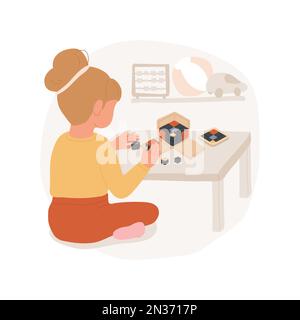 Understanding size isolated cartoon vector illustration. Teaching ...