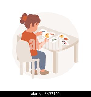 English proficiency and literacy at elementary school isolated cartoon ...