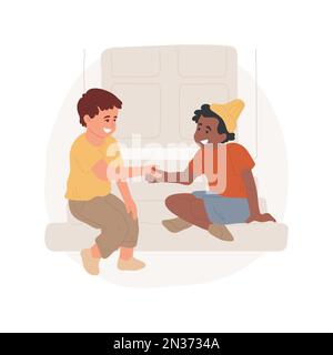 Children socialization at elementary school isolated cartoon vector ...