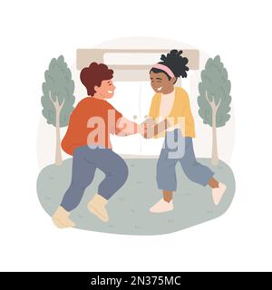 Children socialization at elementary school isolated cartoon vector ...