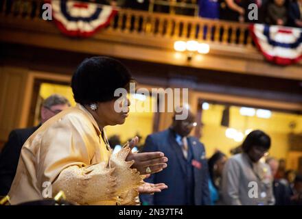 Rep. Sharon Beasley-Teague, D-Red Oak, laughs for a moment during a ...