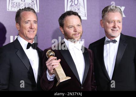 Geyer Kosinski, from left, Noah Hawley, and Warren Littlefield pose ...