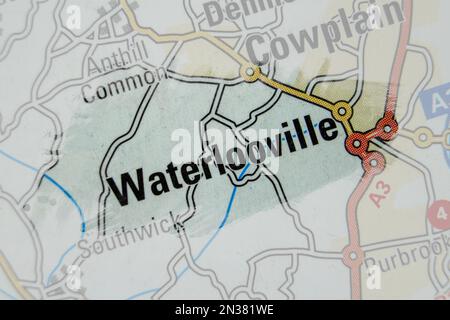 Waterlooville, Hampshire, United Kingdom atlas map town name Stock ...